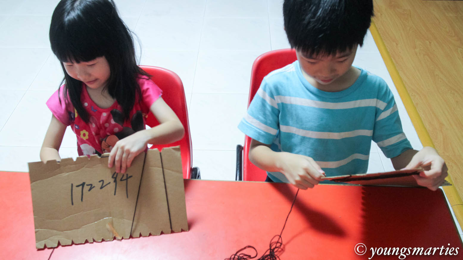 fixing yarn on board - Lup Wai - Parent Whisperer